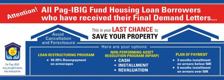 Avoid the cancellation and foreclosure of properties under Pag-IBIG ...