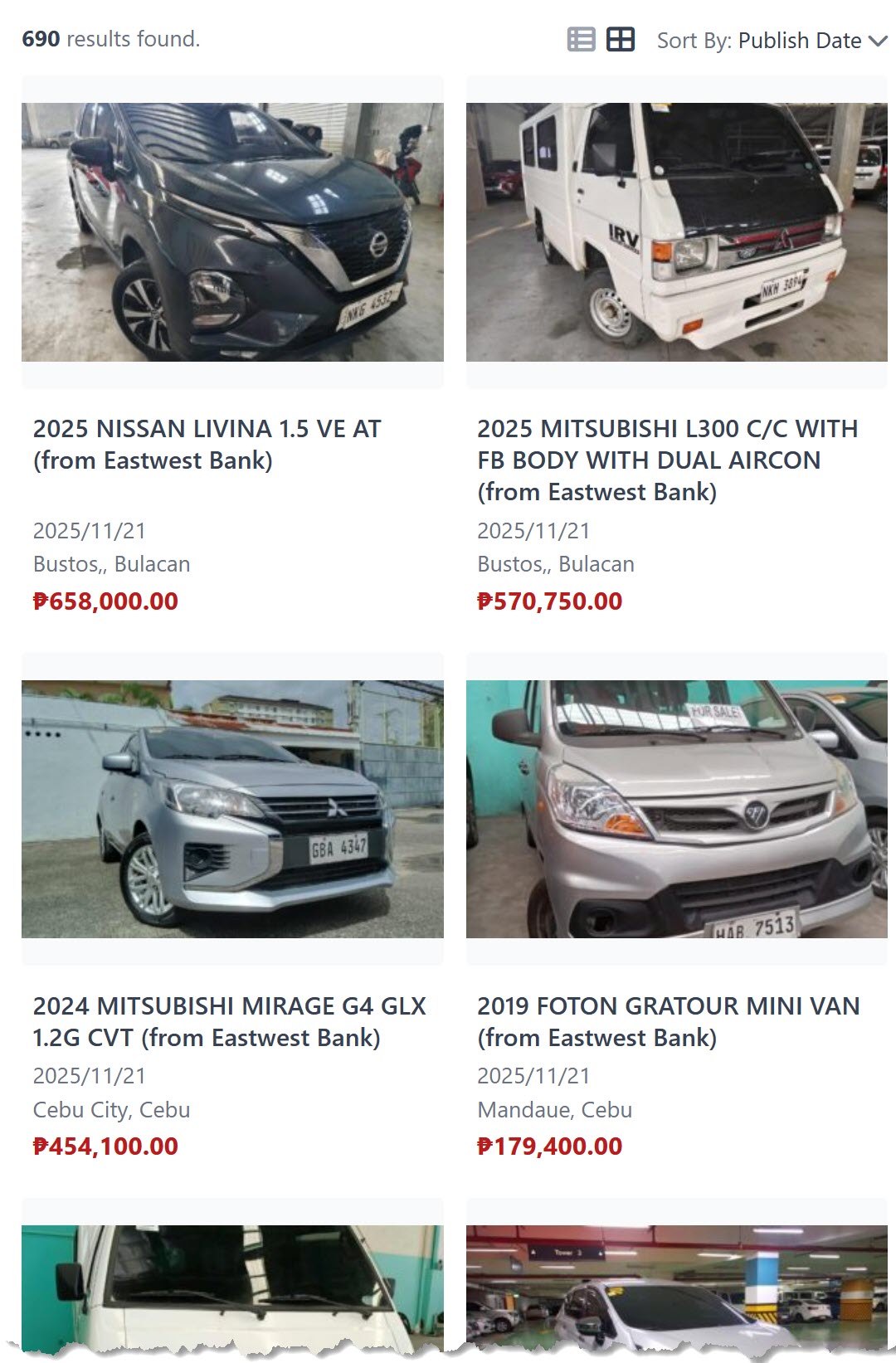 690 EastWest Bank Repossessed Cars in November 2025 List ...